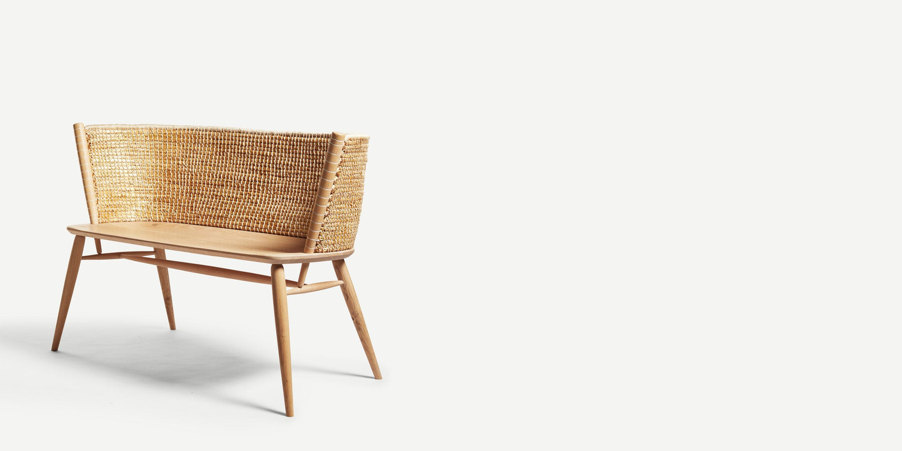 Brodgar Straw Back Bench (WITHOUT DRAWERS) | Gareth Neal | Kevin Gauld ...
